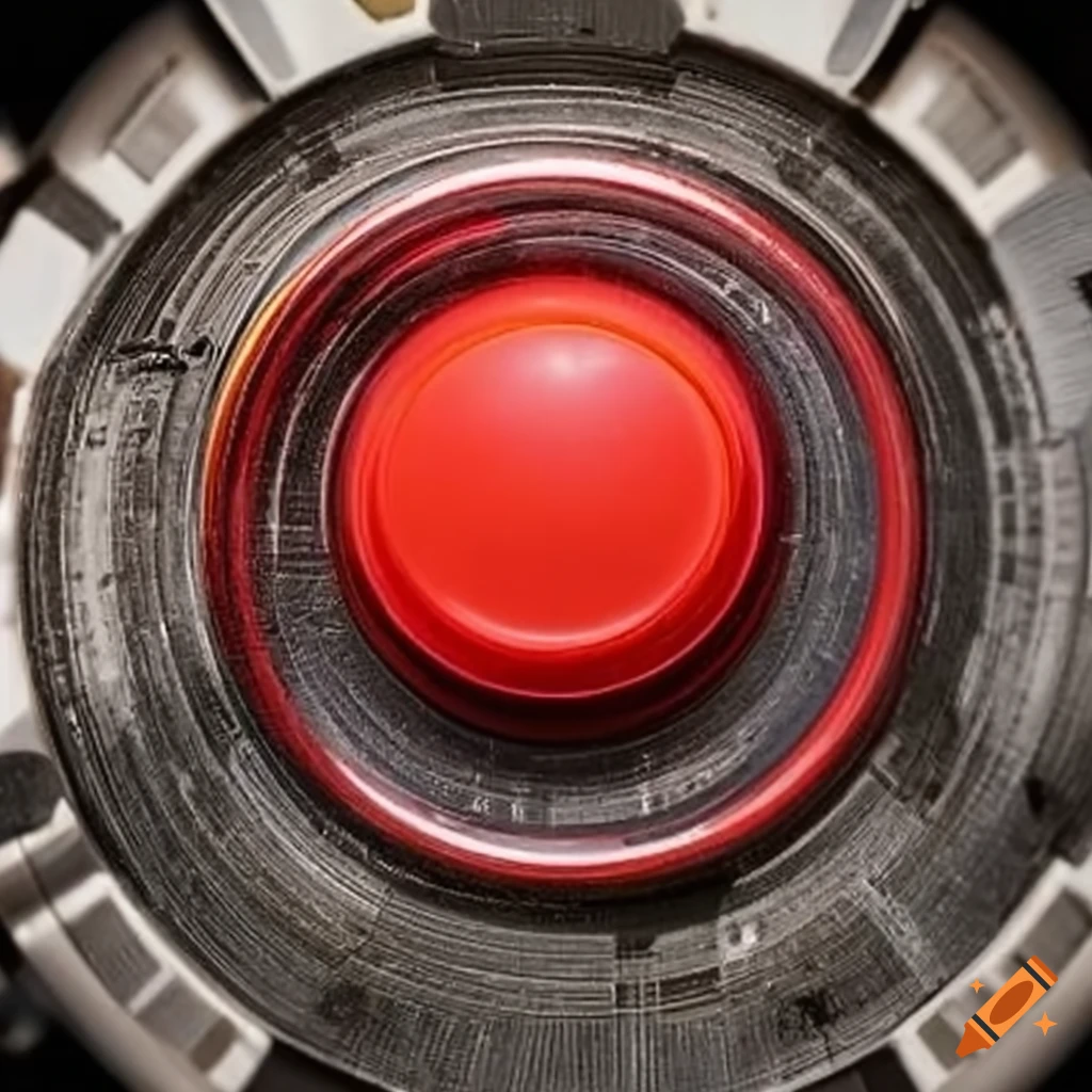 Red button on a spaceship on Craiyon