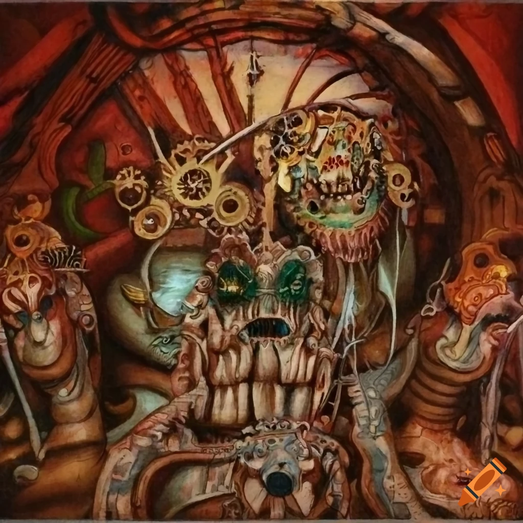 Mechanical monstrosity art by patrick woodroffe on Craiyon
