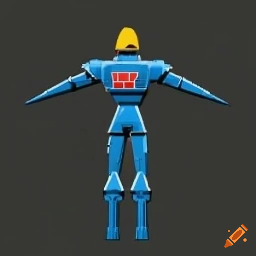 Animated space action hero in 80s style