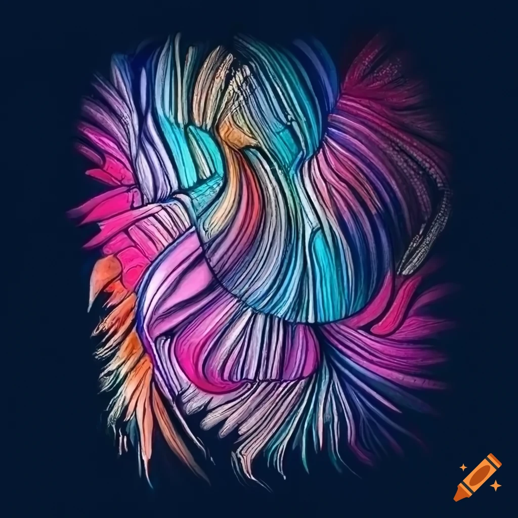 Colorful abstract pattern for a t-shirt on Craiyon