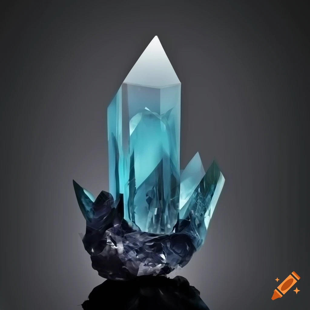 Dark background with sparkling crystals