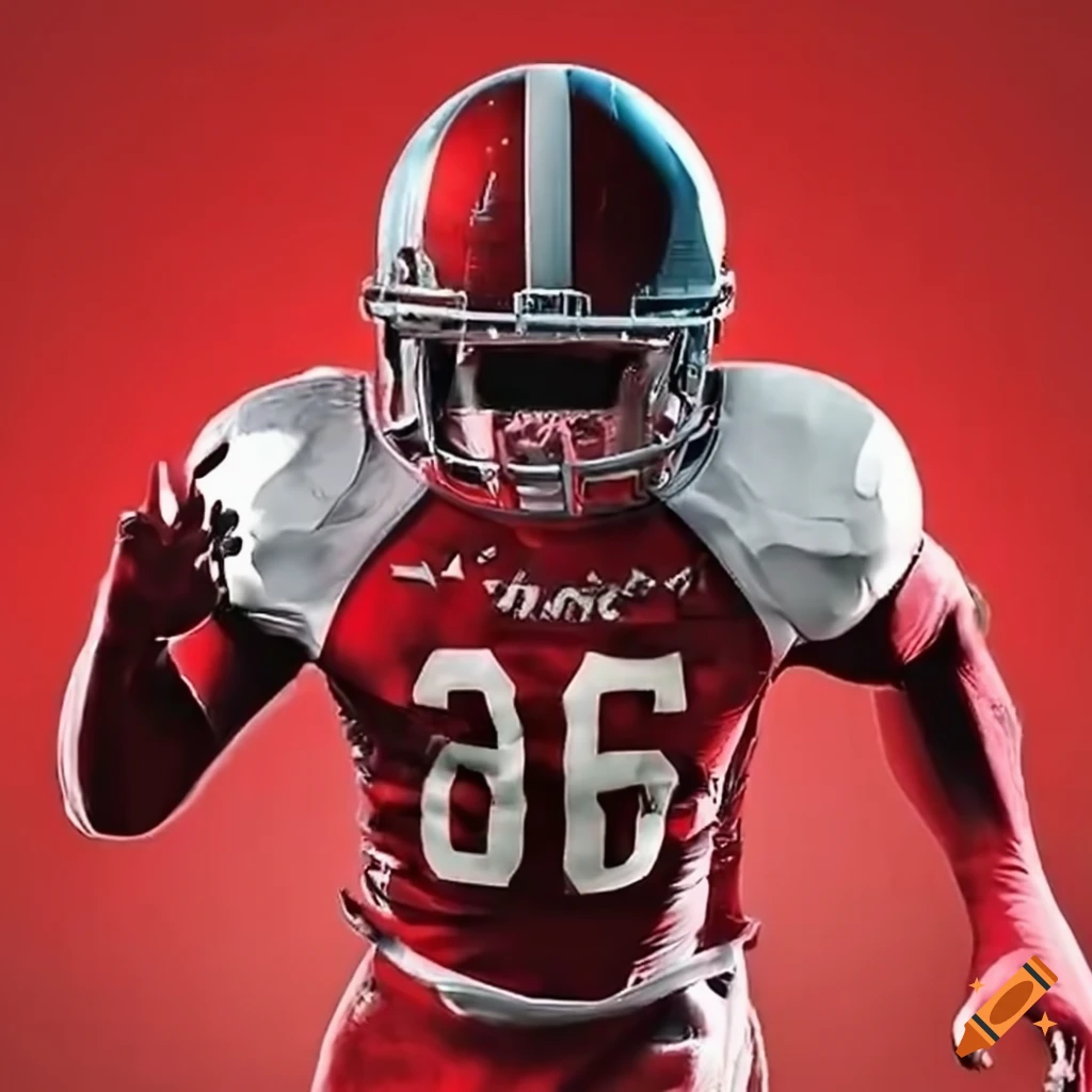 Image of a strong linebacker in a green shirt on Craiyon