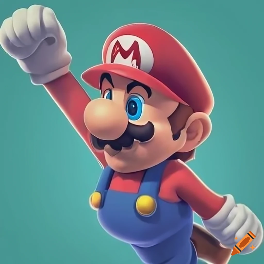 Iconic character mario from the game super mario bros.