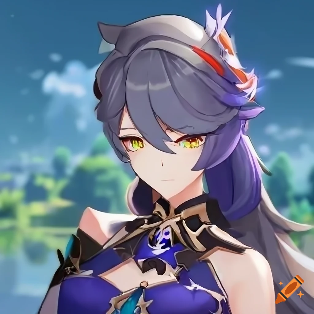 Portrait of a character from genshin impact on Craiyon