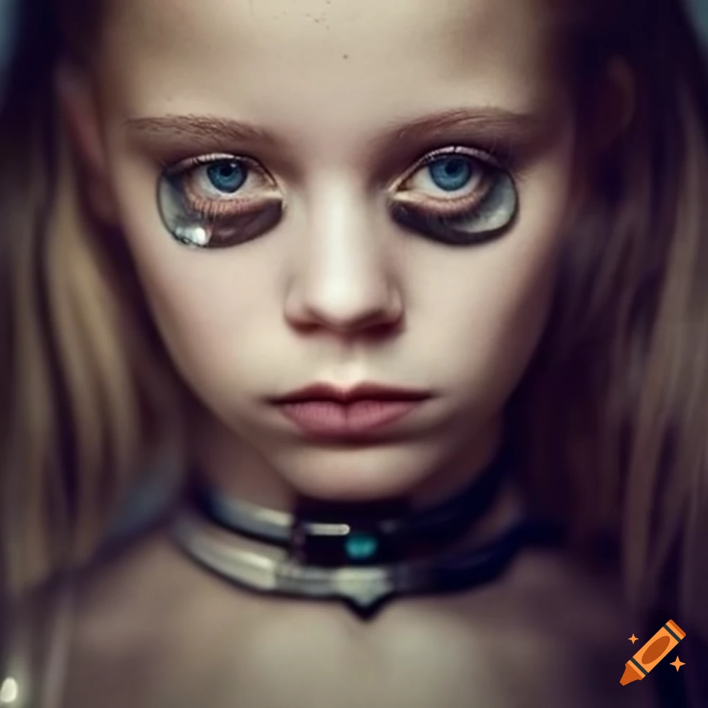 Photograph of a cyborg girl on Craiyon