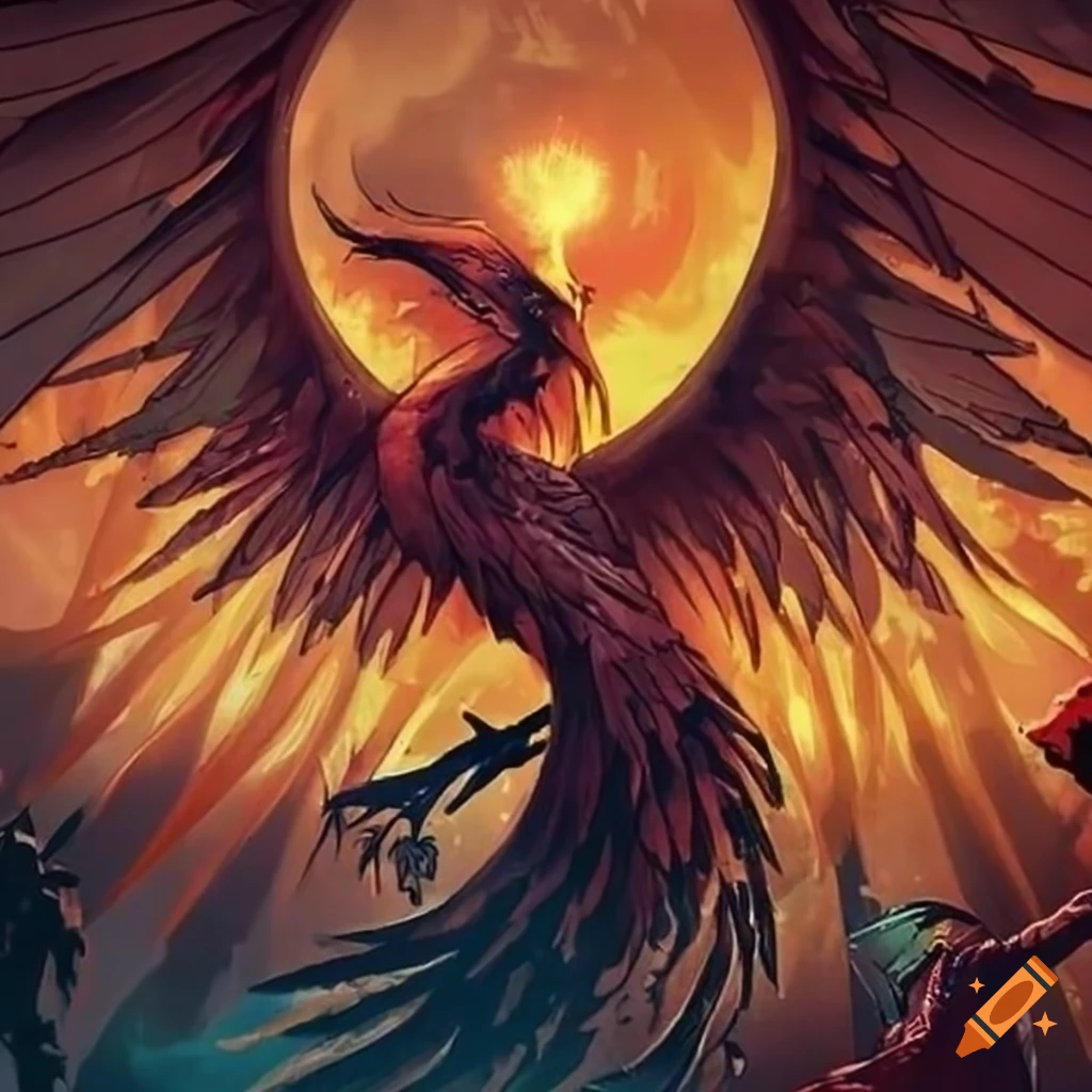 Image of a phoenix in the darkest before dawn