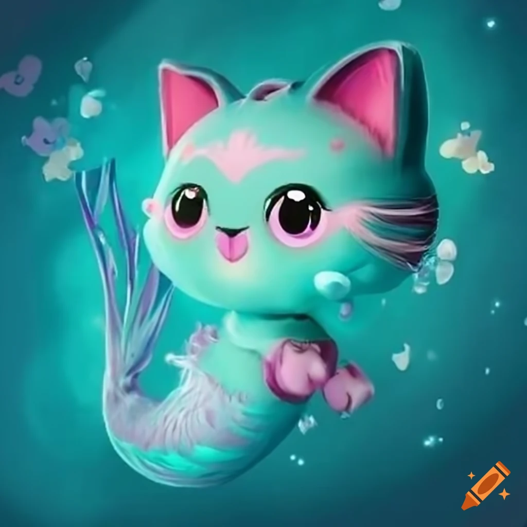 Water-based mermaid cat from a popular video game