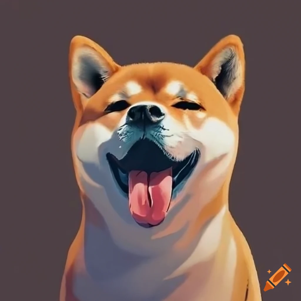 Black and tan shiba inu with jojo anime art style on Craiyon