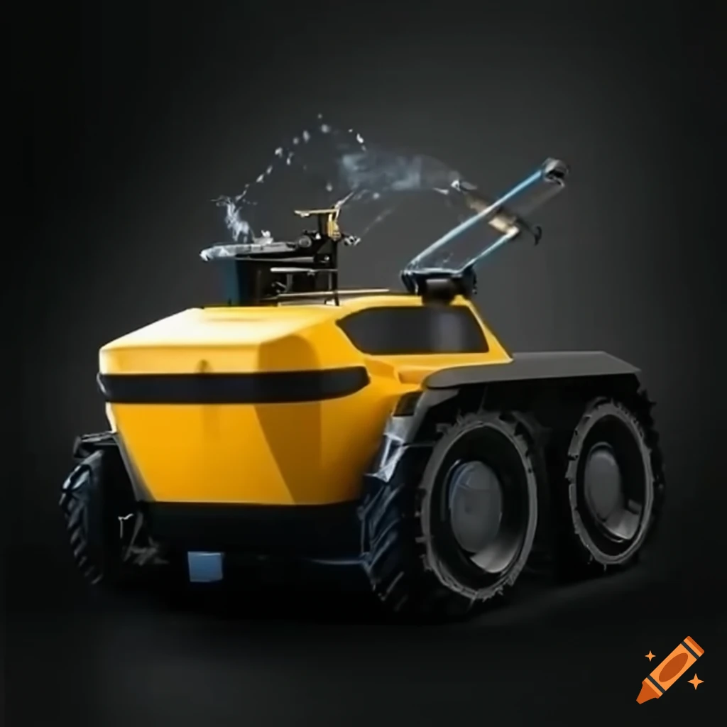 Minimalistic self-driving robotic farming vehicle on Craiyon