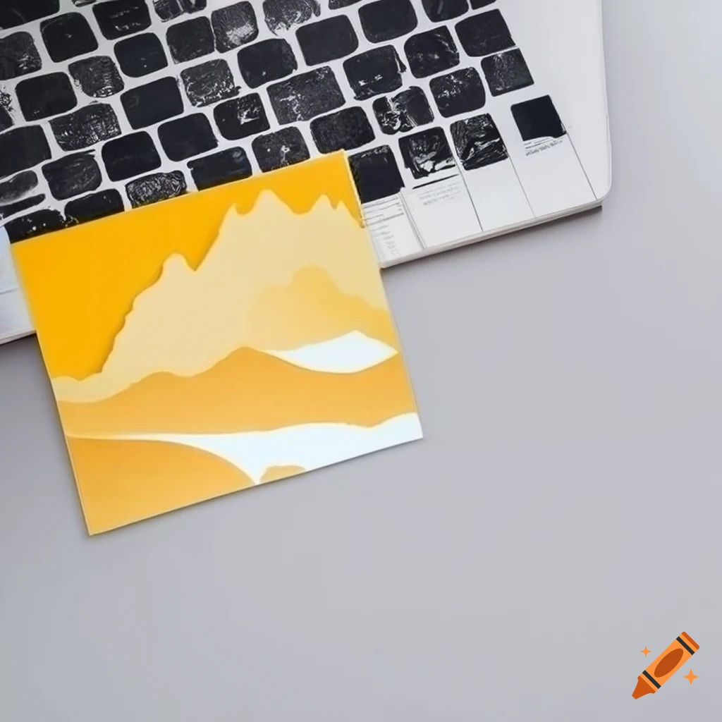 Stylishly displayed landscape invitation card on a modern desk on Craiyon