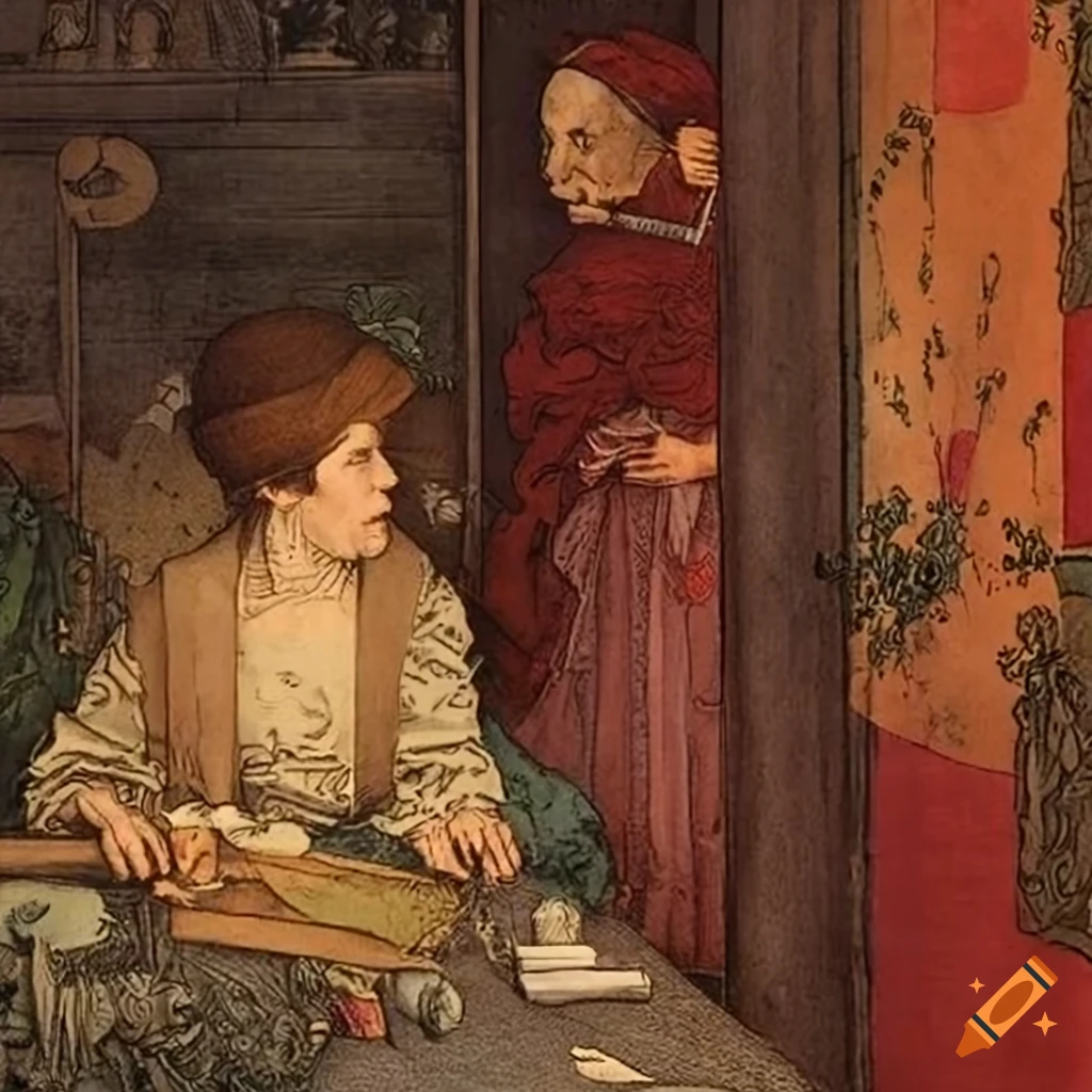 Long shot view painting with bold clean lines on Craiyon