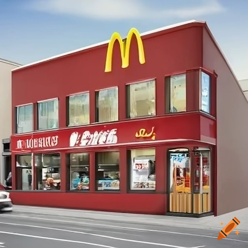 Generic fast food restaurant similar to McDonald's on Craiyon