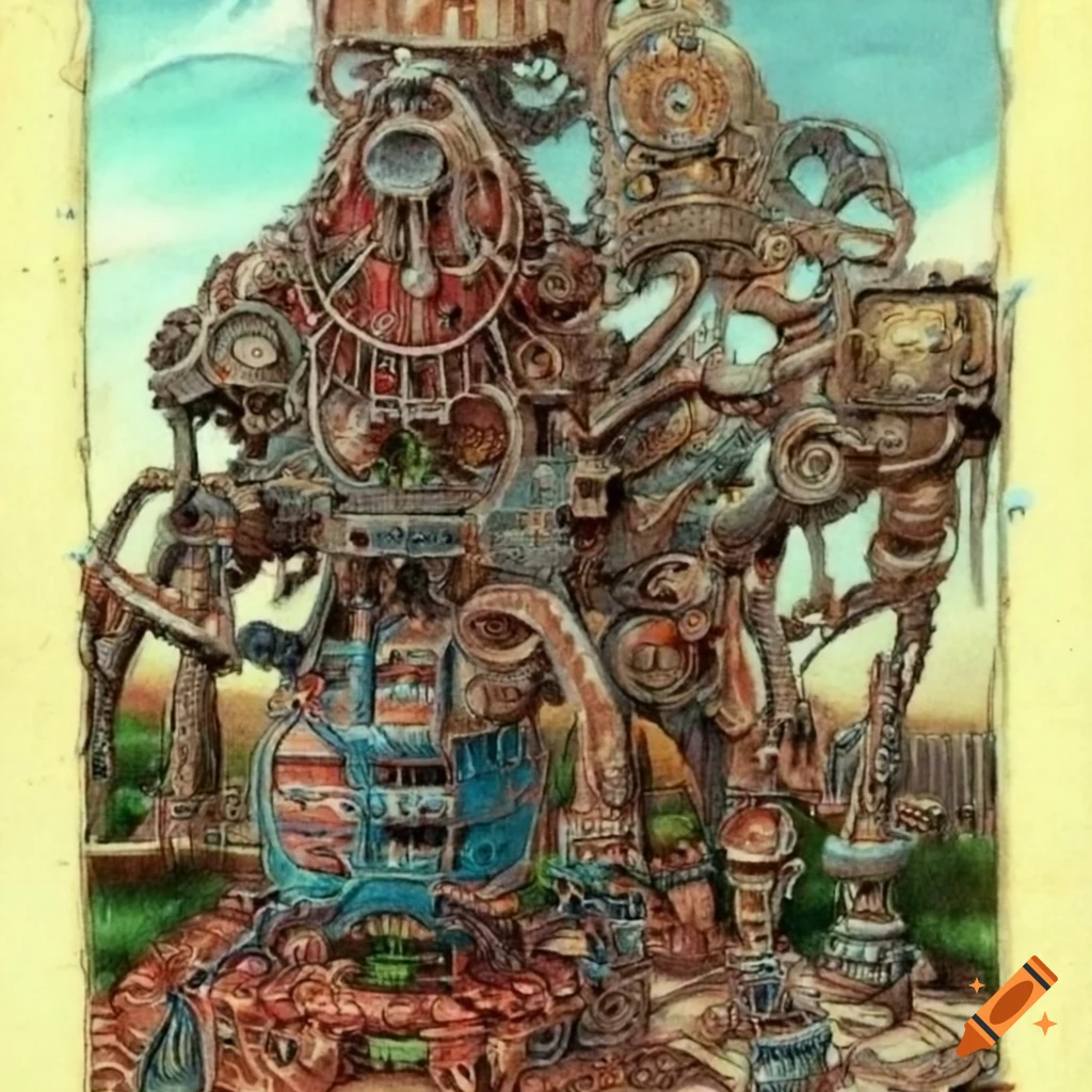 Mechanical monstrosity art by Patrick Woodroffe on Craiyon