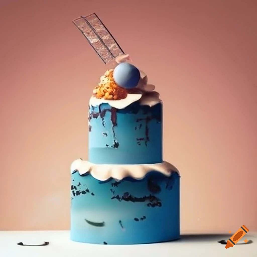 Satellite on a cake on Craiyon