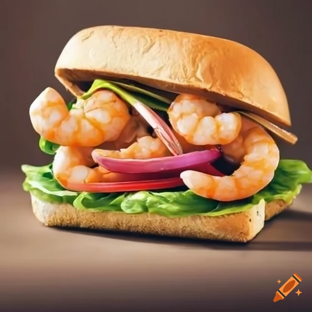 Delicious shrimp sandwich