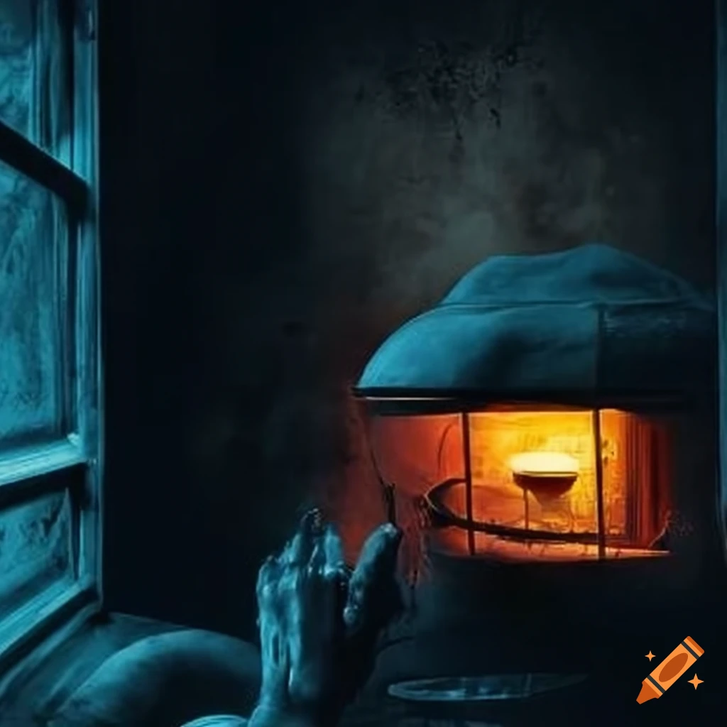 Dark and suffocating interior on Craiyon