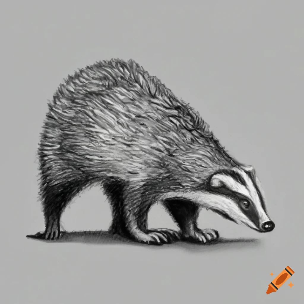 Badger with a punk style on Craiyon