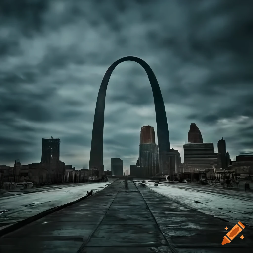 St. louis arch in miami beach on Craiyon