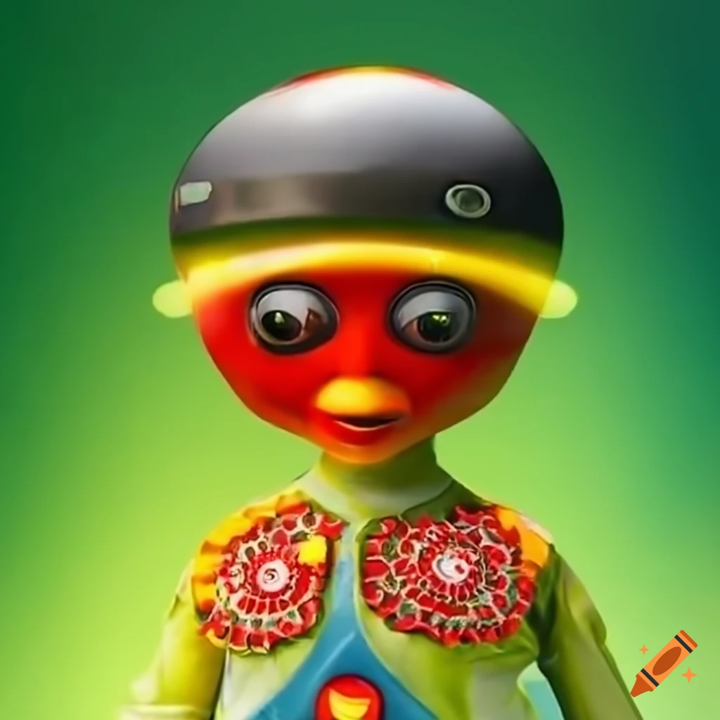 Mcdonald's ufo with alien clown mascot