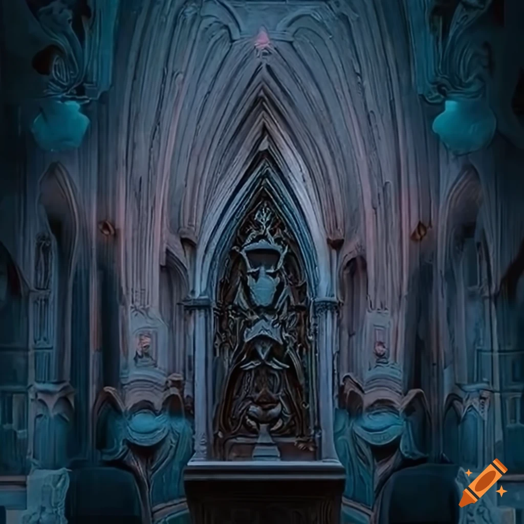Gothic window at night on Craiyon