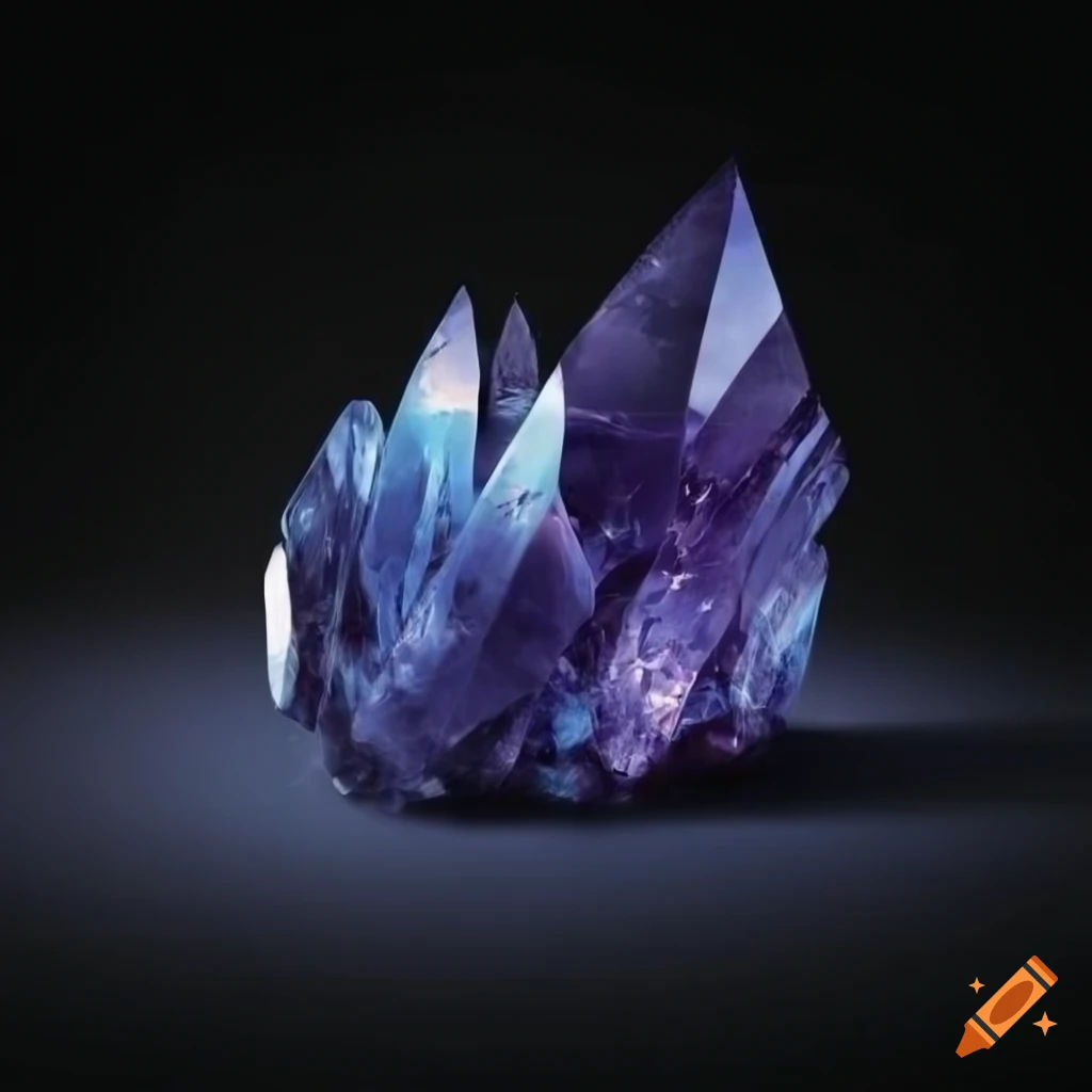 Crystal on dark background on Craiyon