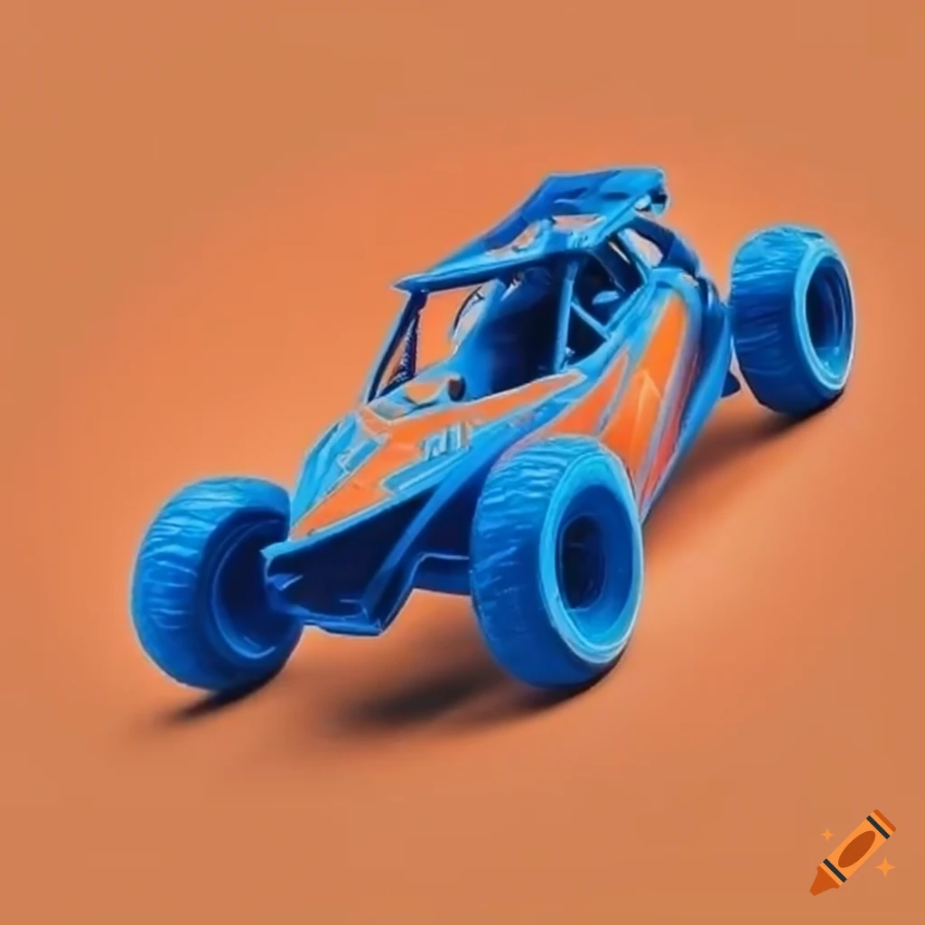 Blue and orange baja racing logo