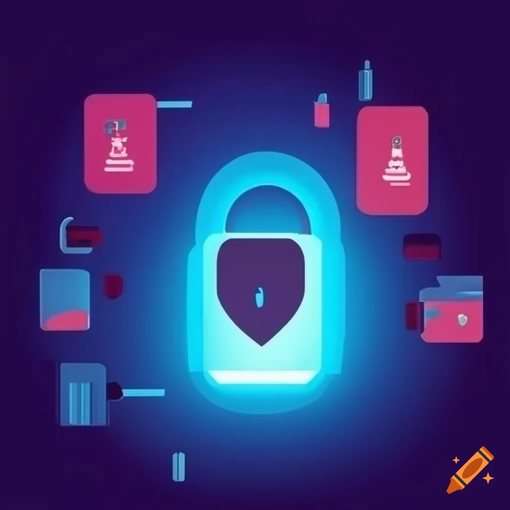 Computer security illustration on Craiyon