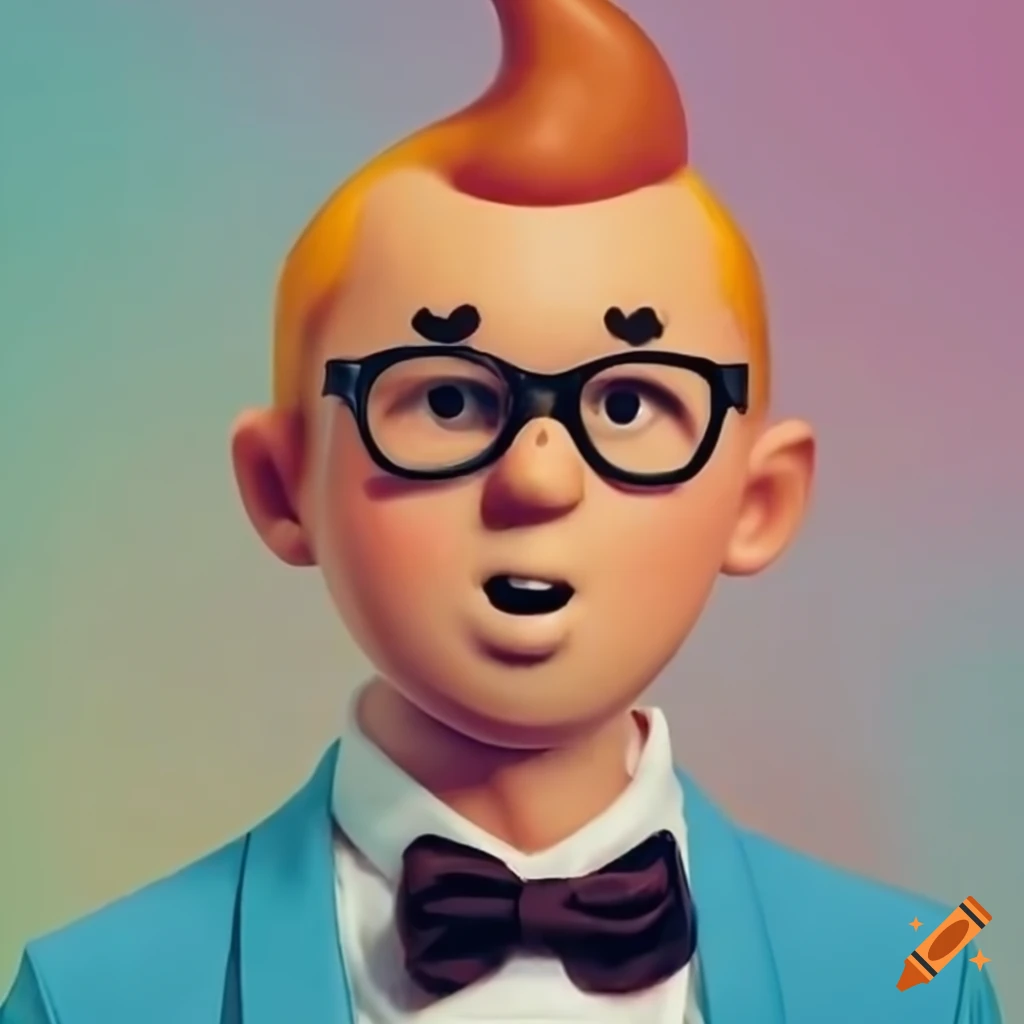 Fox dressed as tintin character on Craiyon