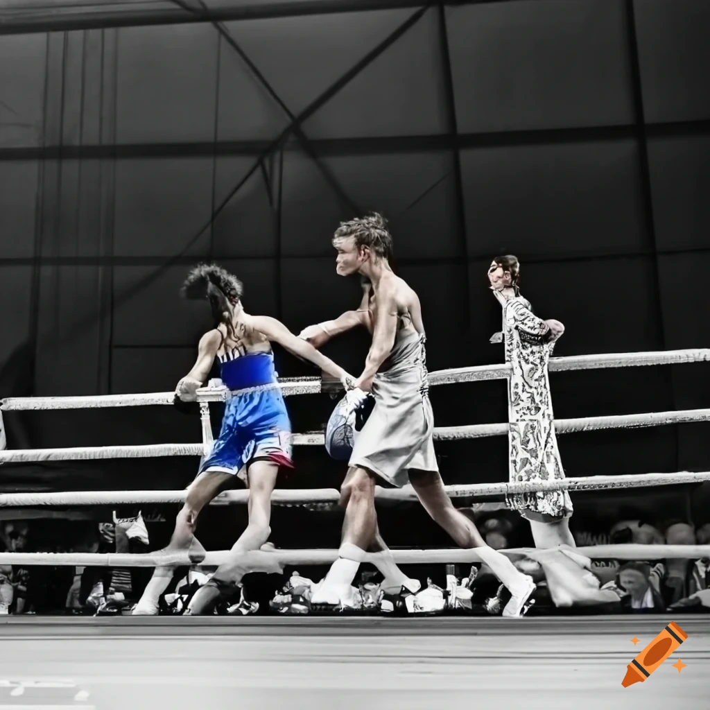 Paris boxing ring on Craiyon