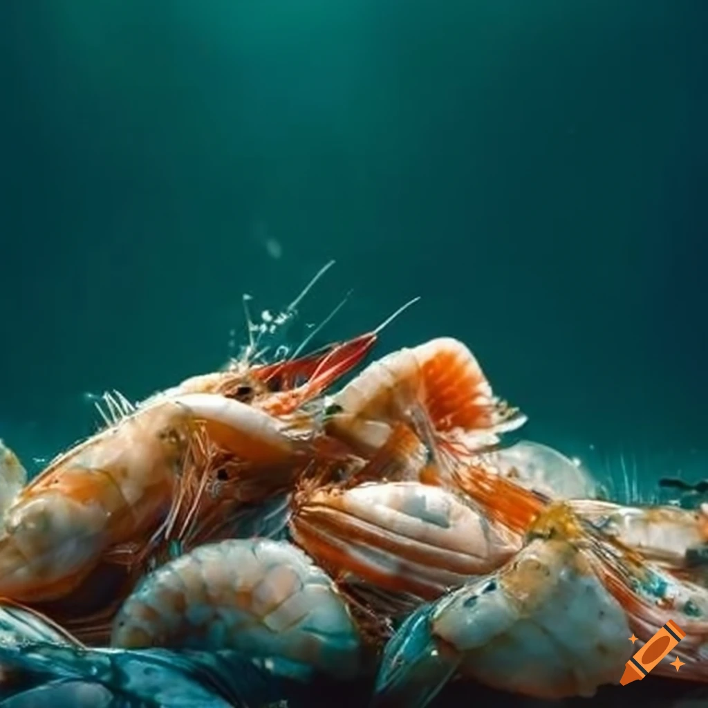 Pollution caused by pile of shrimp shells