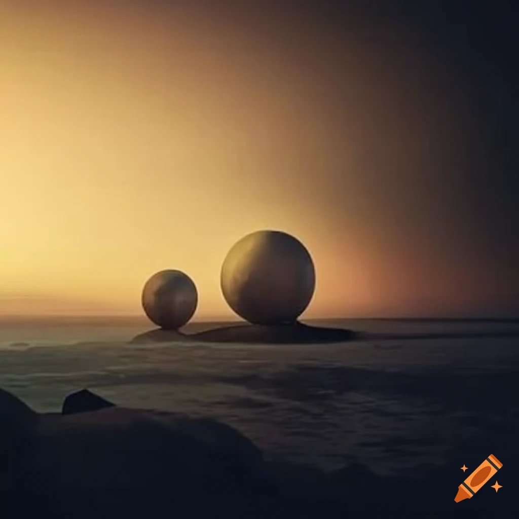 Image of mysterious alien spheres in cádiz, spain on Craiyon