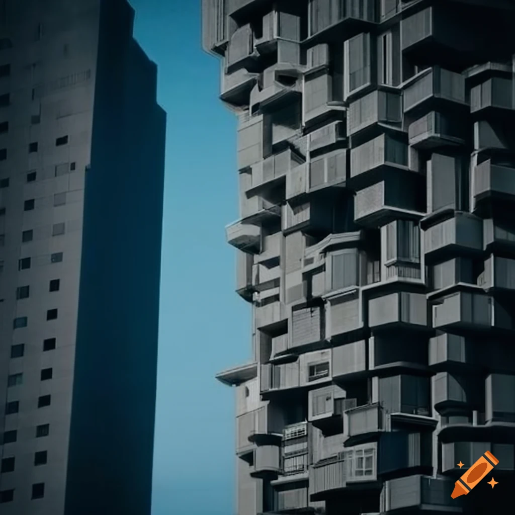 Unique high-rise apartment building in tokyo on Craiyon