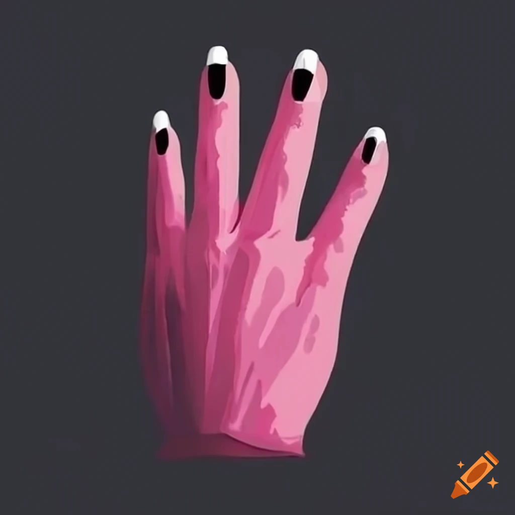 Pink nail art design