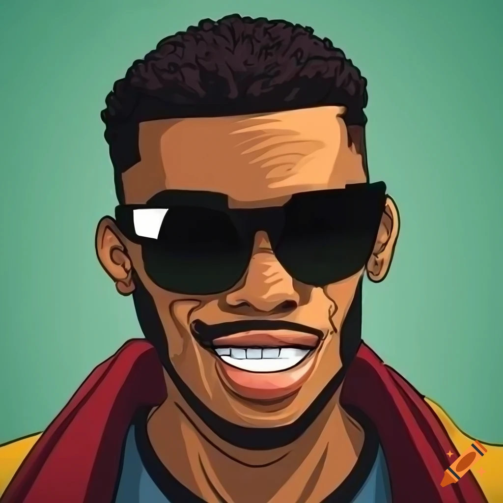 Stylized portrait of a confident black man