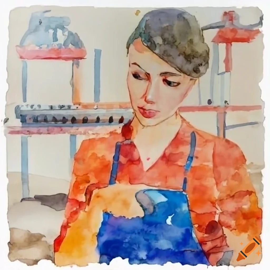 Woman working in a factory