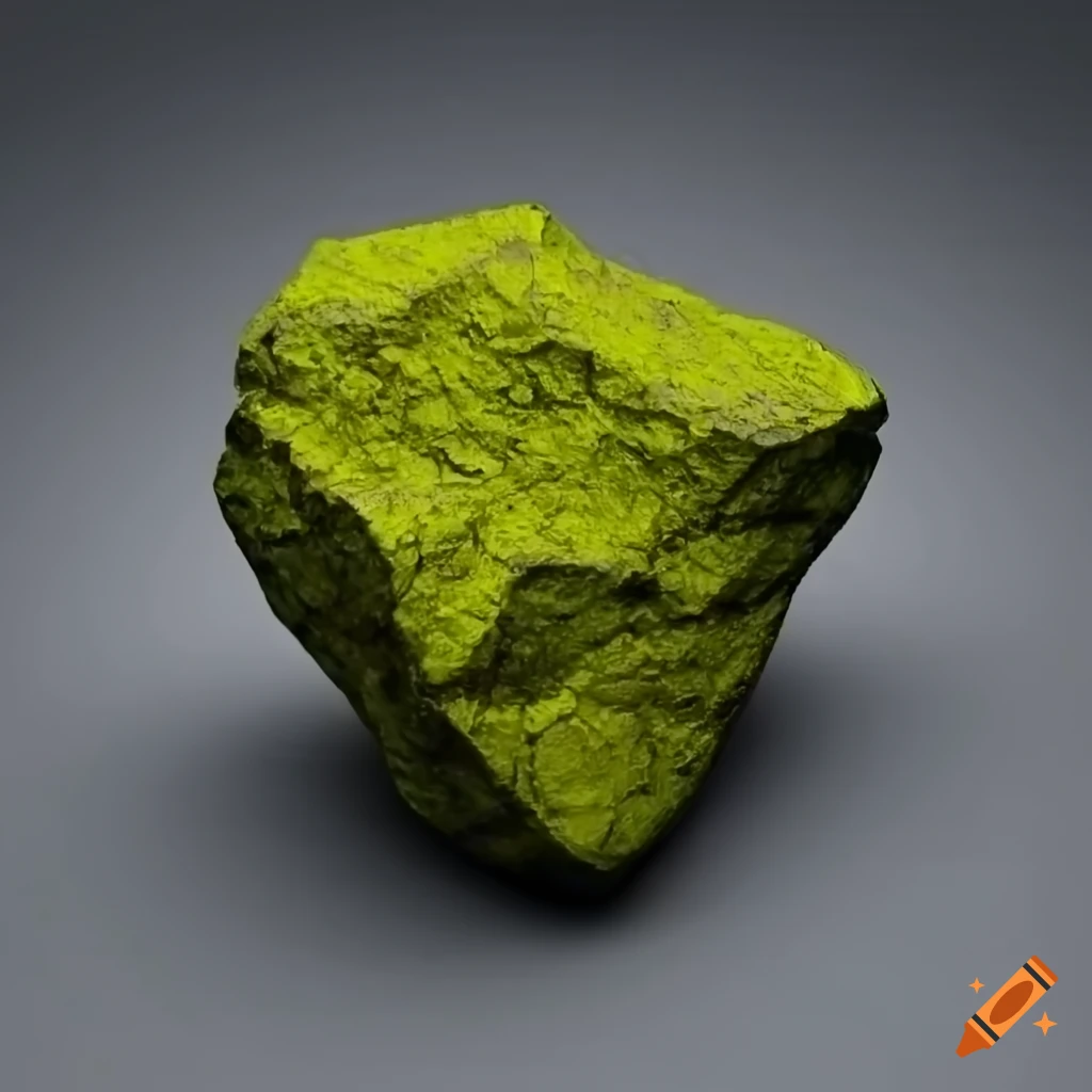 Unique texture of olive green metal ore on Craiyon