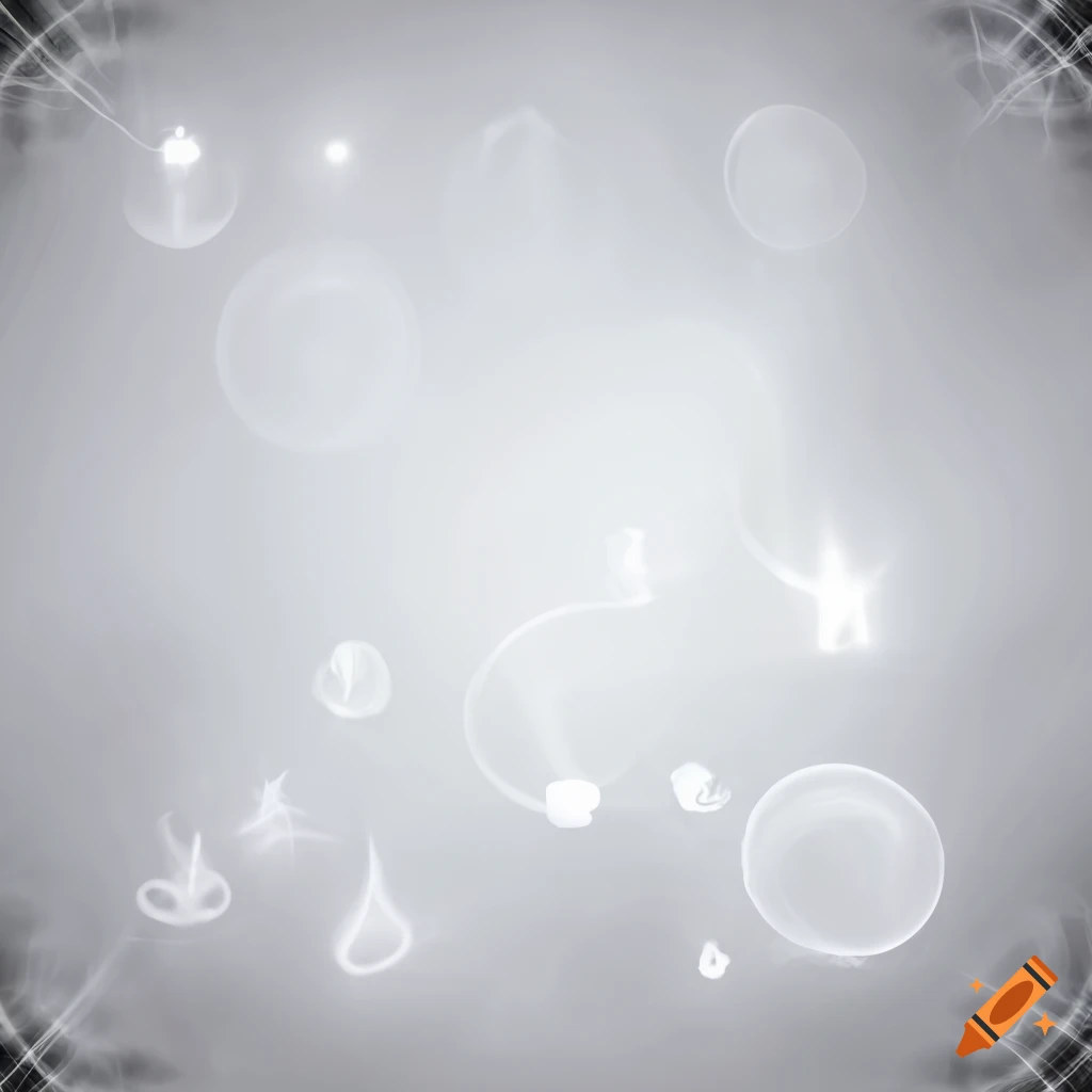 White magic symbols on misty floor