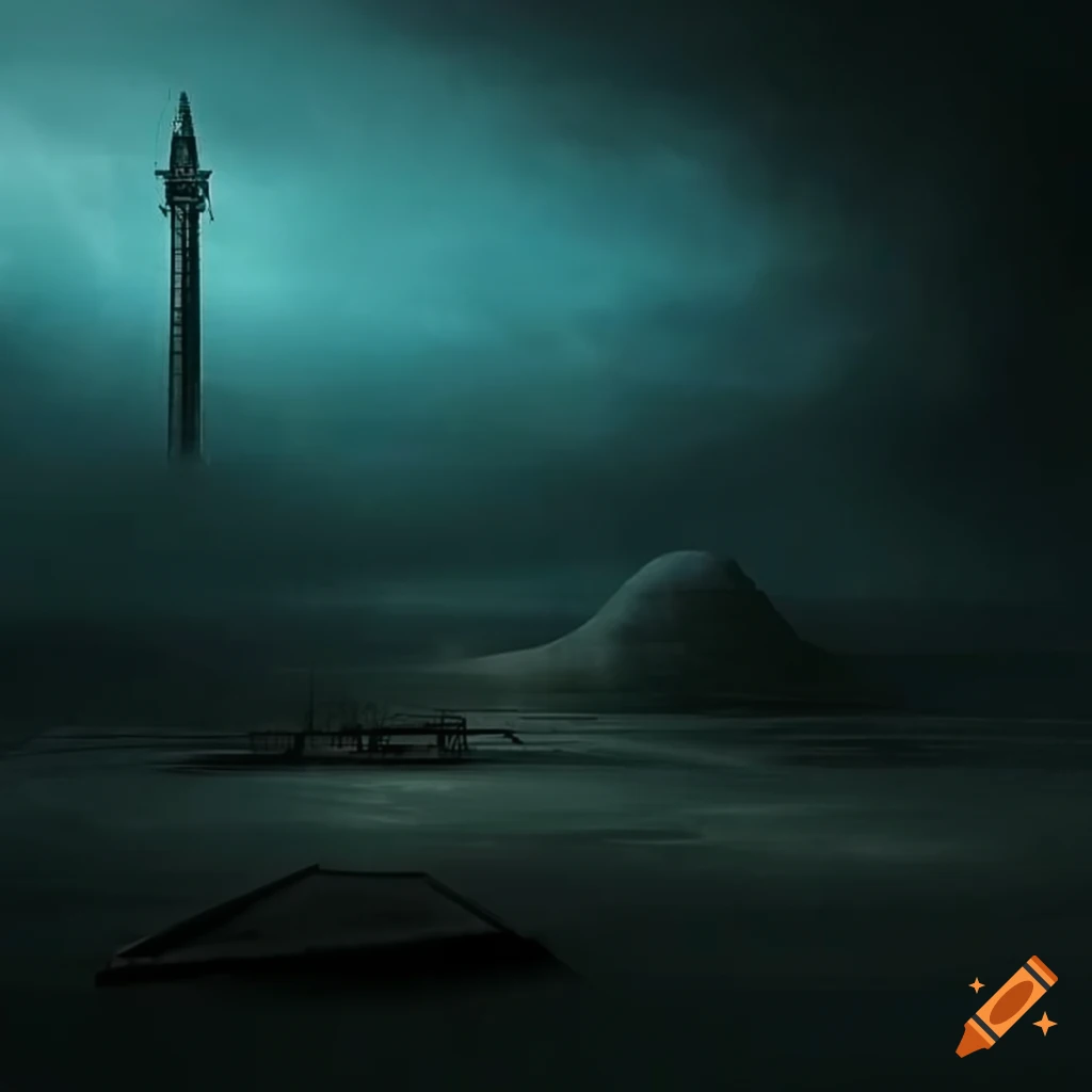 Unsettling artwork of distorted structures on Craiyon