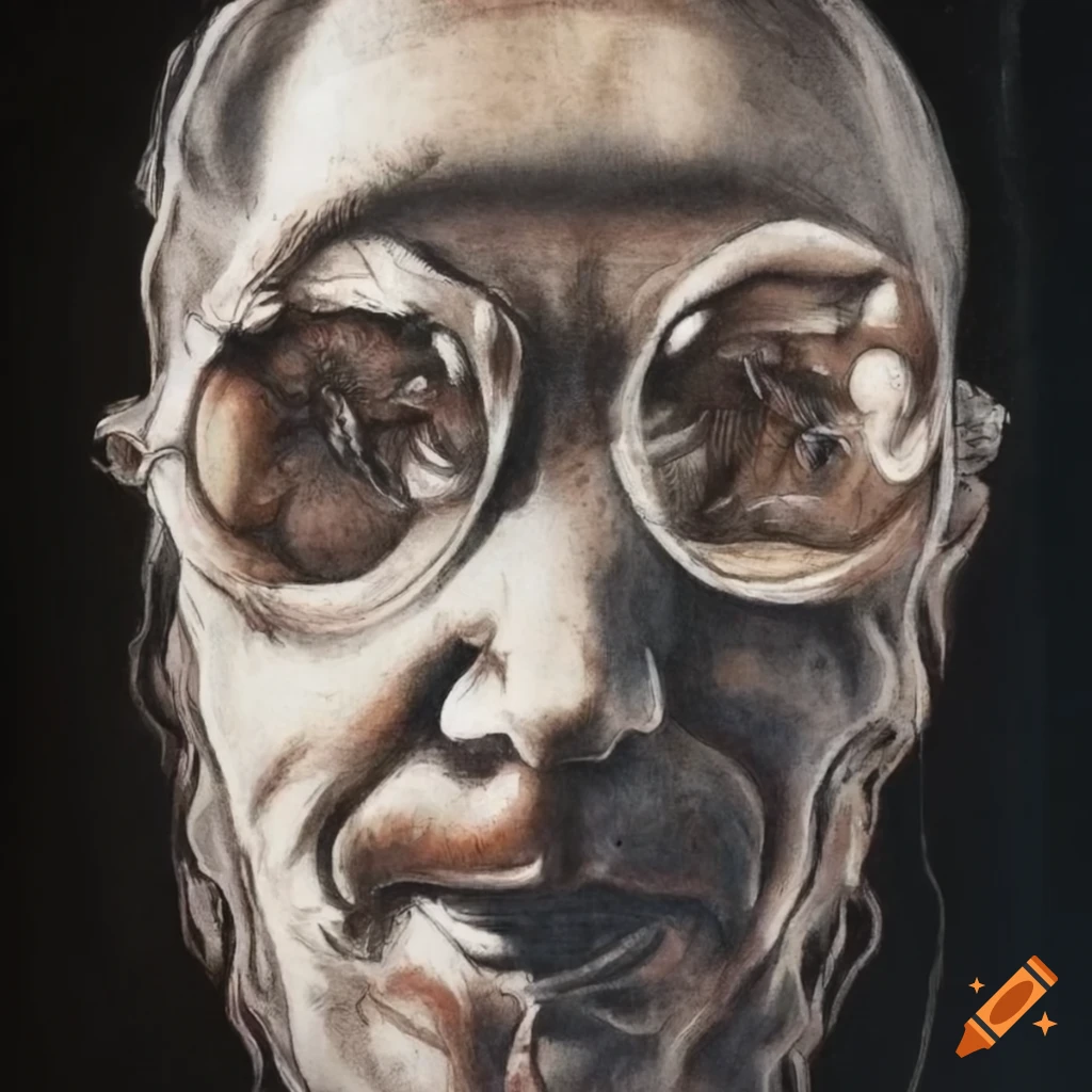 Etching of a mysterious faceless figure on Craiyon