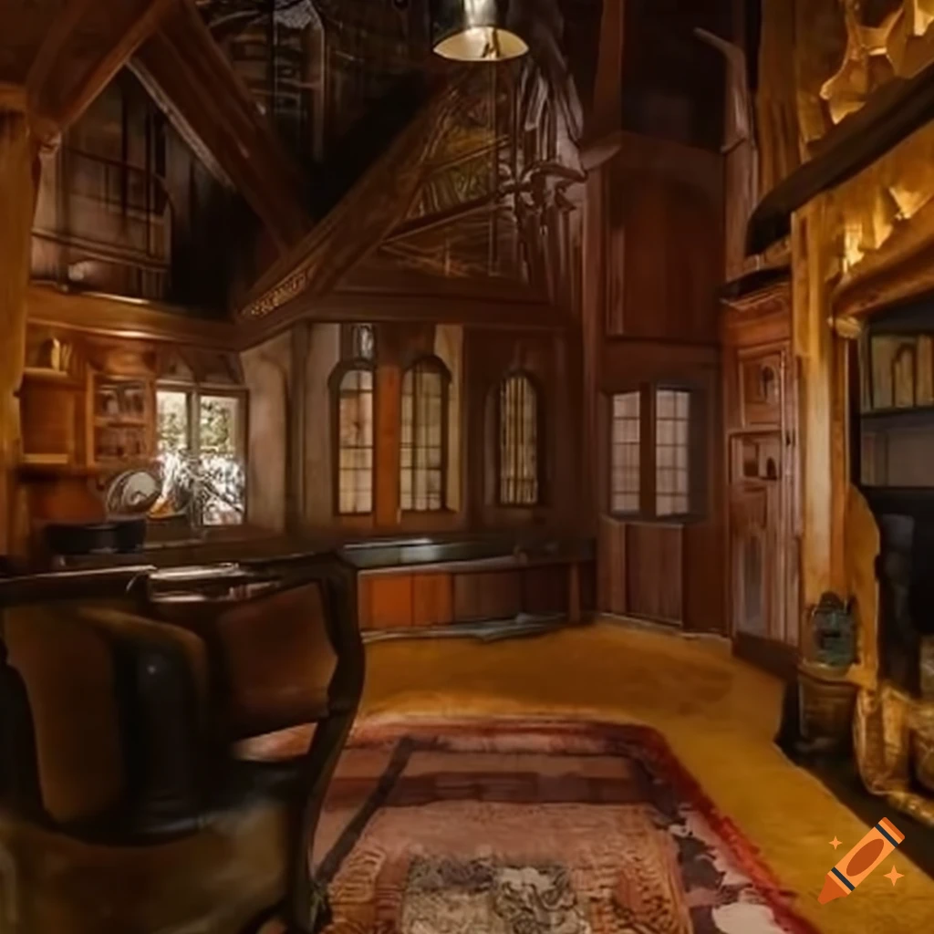 Photograph of an ornate glass on a wooden table in a victorian inn on ...