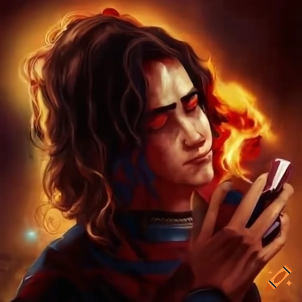 Charles lee ray reading a book on Craiyon