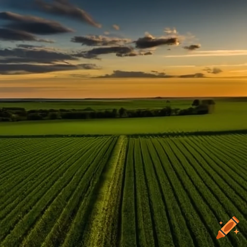 Idyllic farm landscape on Craiyon