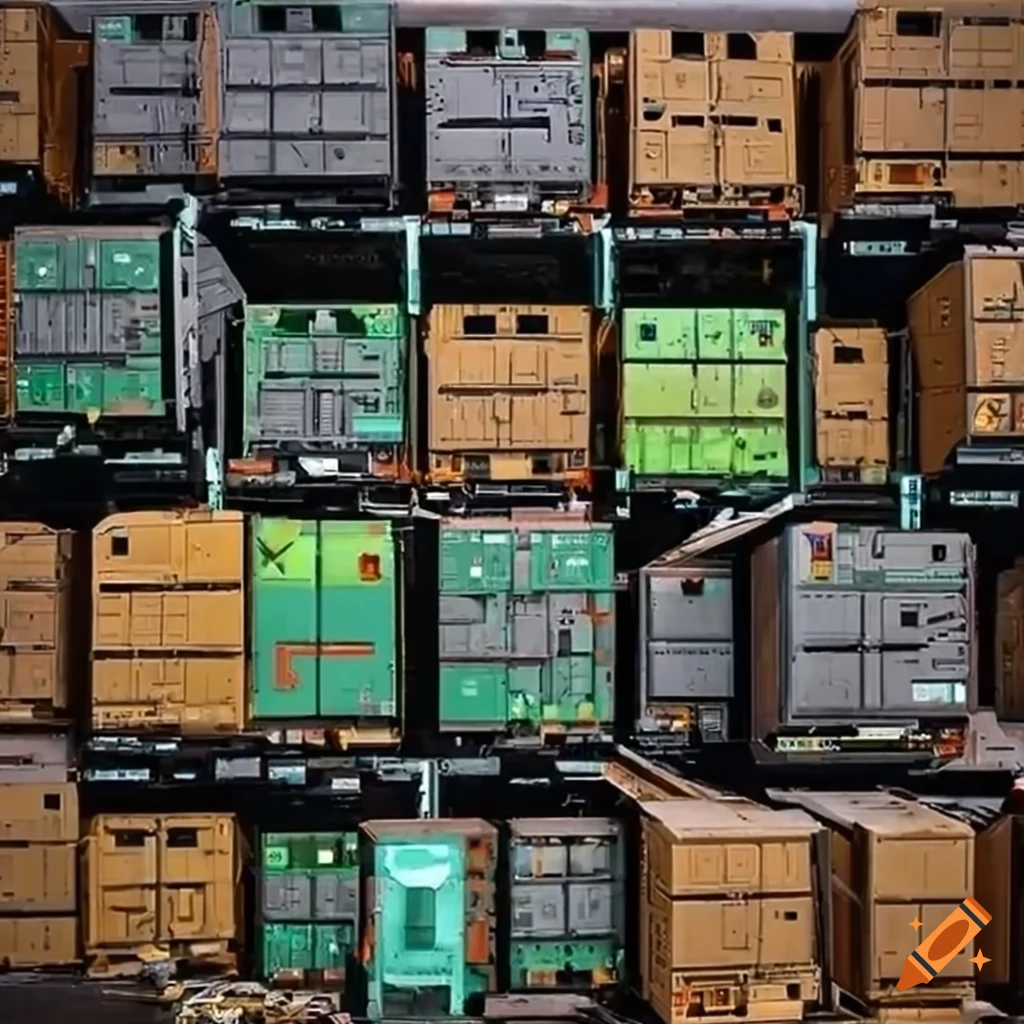 top down aerial view of a Blade Runner inspired diorama on Craiyon