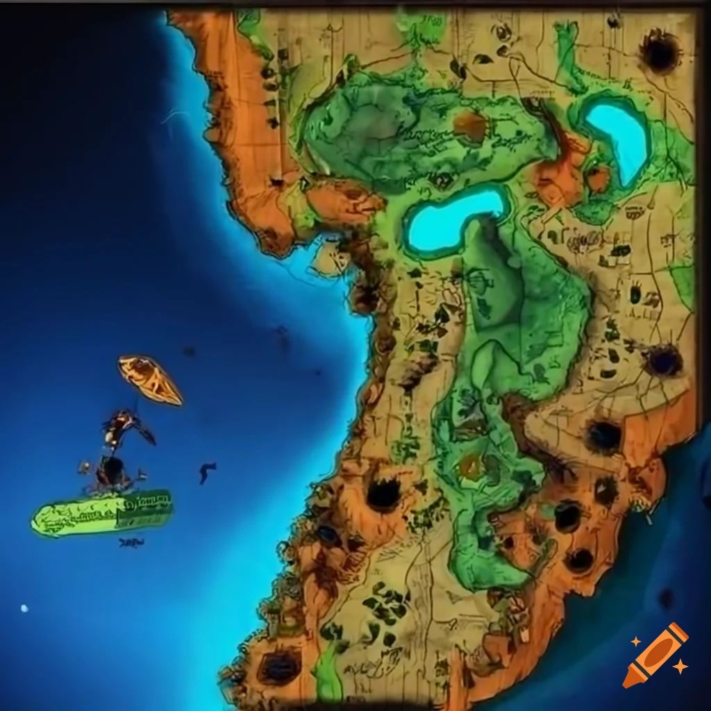 Image of adventure maps on Craiyon