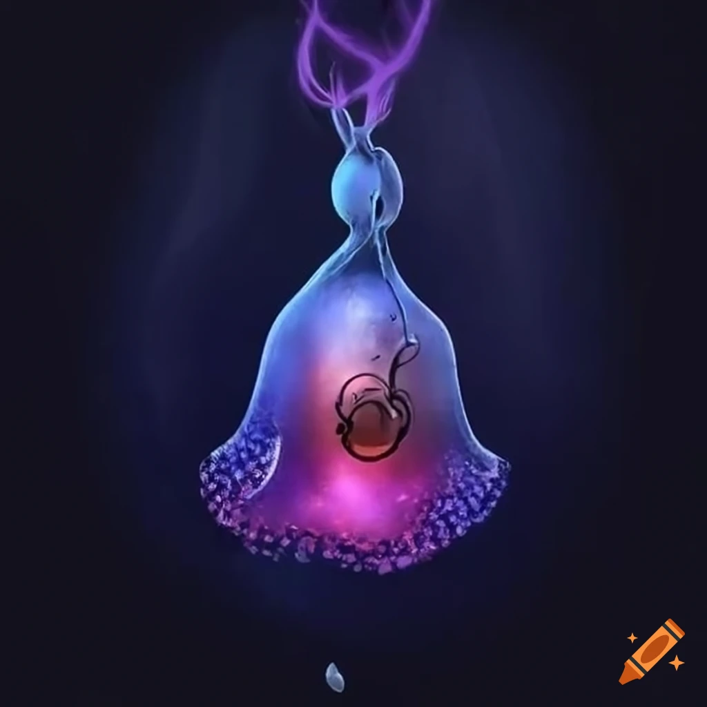 Abstract artwork of a bell witch on Craiyon