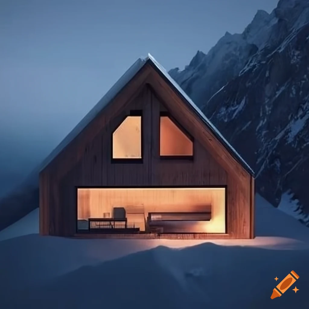 Minimalist alpine cabin