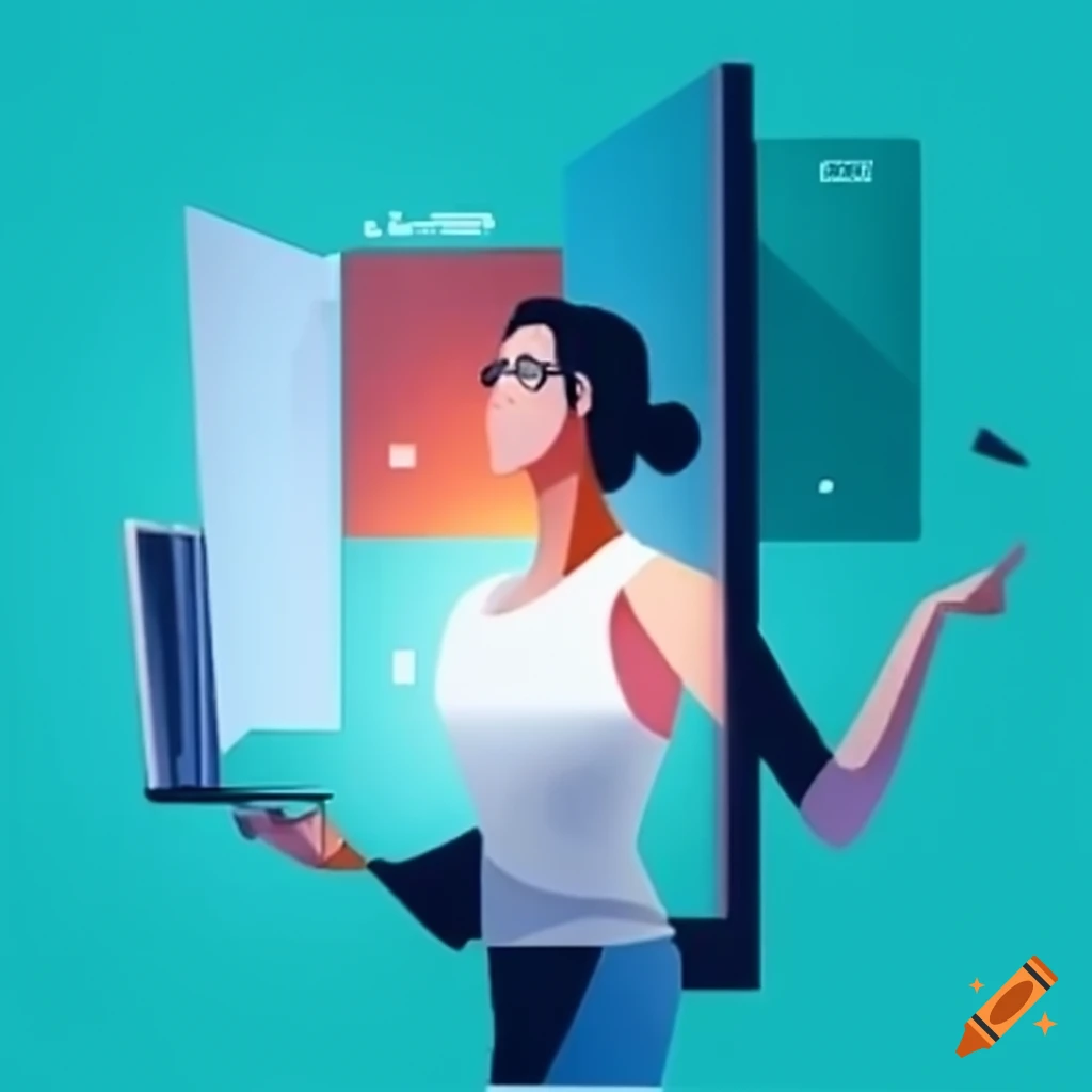 Image representing self-training e-learning on Craiyon