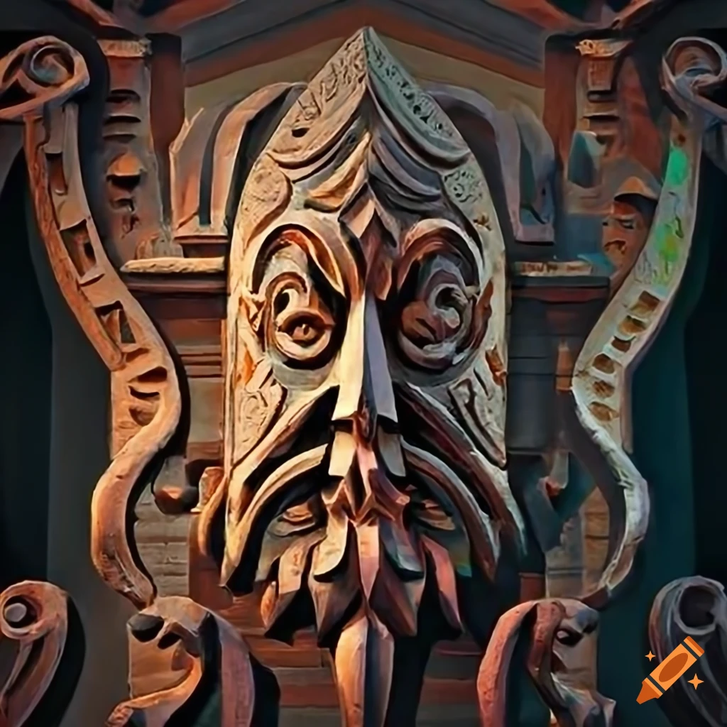 High-definition carving artwork with zelda game motif