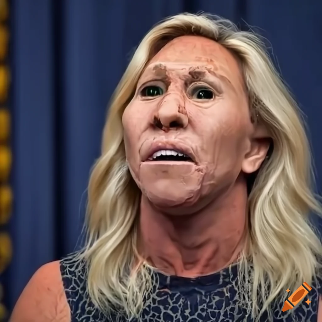 Detailed portrait of marjorie taylor greene on Craiyon