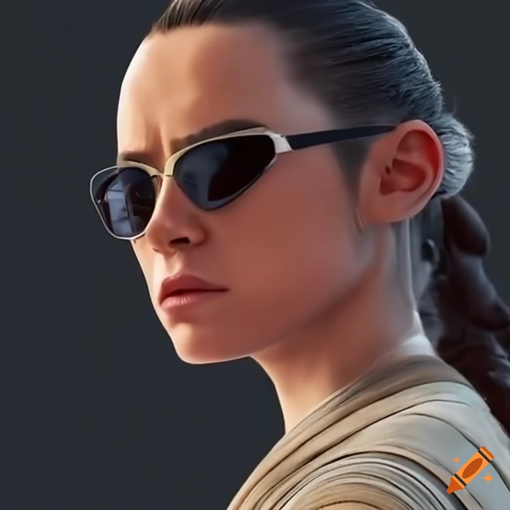 Rey skywalker in sunglasses with a coors light